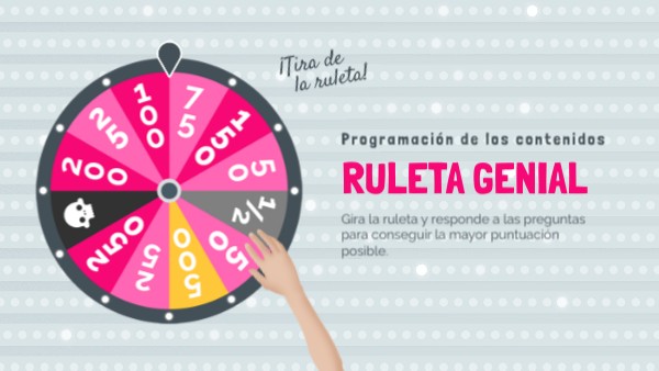 RULETA GENIAL (programación de los contenidos) | Genially