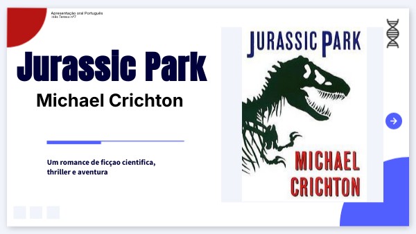 Jurassic Park Book | Genially