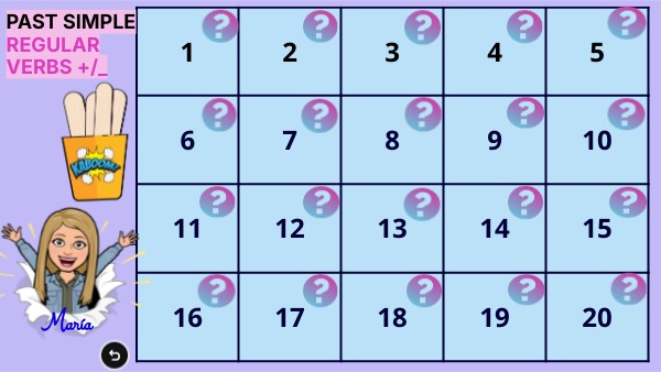 PAST SIMPLE REGULAR VERBS KABOOM | Genially