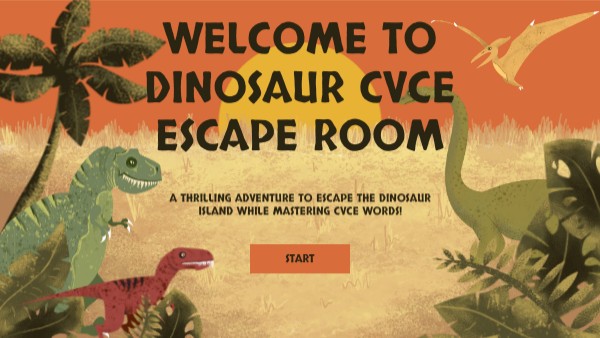 Dinosaur CVCe Escape Room | Genially