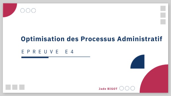 Optimisation des Processus Administratif | Genially
