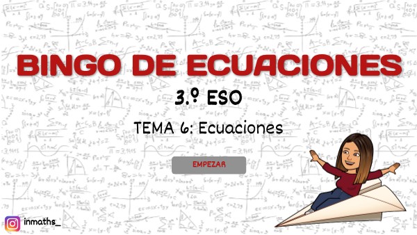 BINGO DE ECUACIONES | Genially