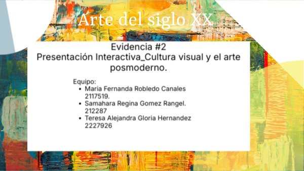 Presentacion Interactiva. Cultural visual y el arte | Genially