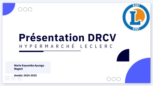 Présentation DRCV | Genially