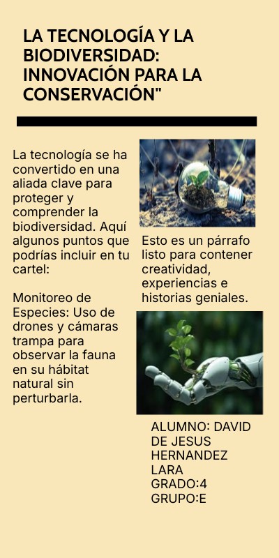 La Tecnología y la Biodiversidad: Innovación para la Conservación" | Genially