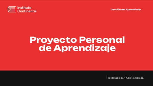 Proyecto Personal de Aprendizaje | Genially