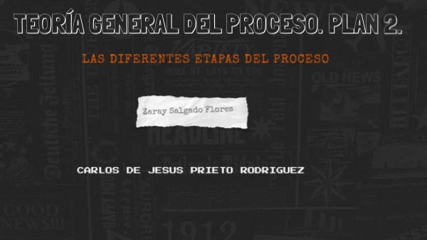 Teoría General del Proceso. Plan 2. | Genially