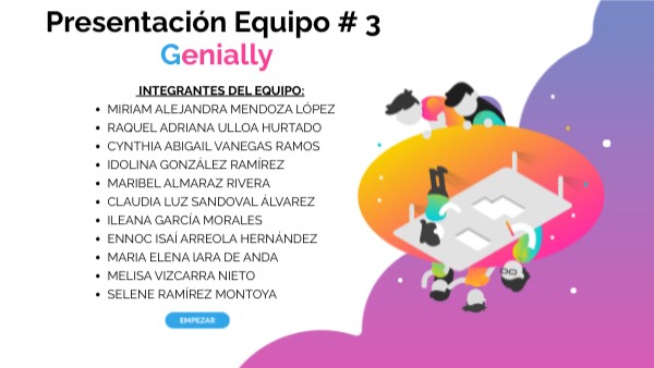 Presentación Equipo # 3 Genially | Genially