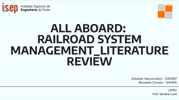 ALL ABOARD: RAILROAD SYSTEM MANAGEMENT_LITERATURE REVIEW | Genially