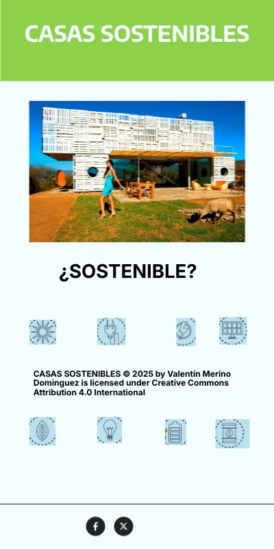 casas sostenibles © 2025 by Valentin Merino Dominguez is licensed under CC BY-NC-SA 4.0 | Genially