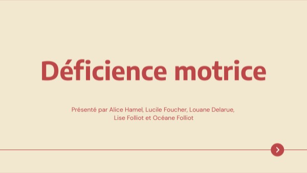 Déficience motrice | Genially