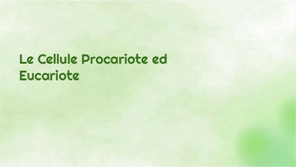 Le Cellule Procariote ed Eucariote | Genially