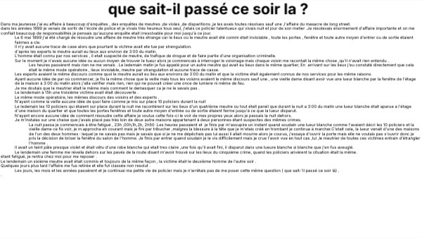 que sait-il passé ce soir la ? | Genially