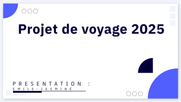 Projet de voyage 2025 | Genially