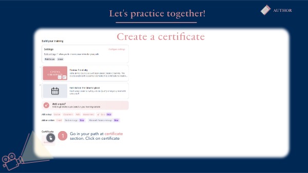 Create a certificate | Genially