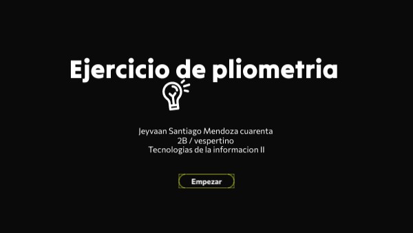 Ejercicio de pliometria | Genially