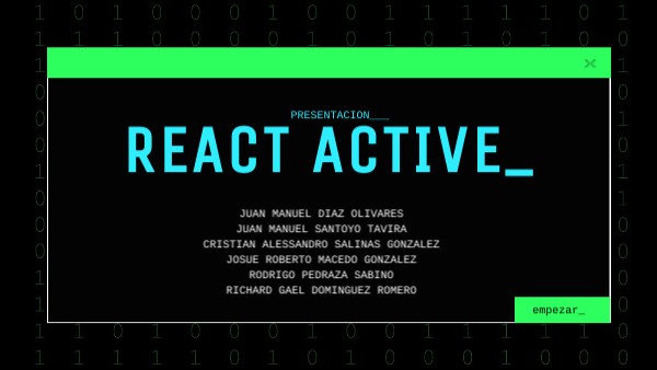 REACT ACTIVE_ | Genially