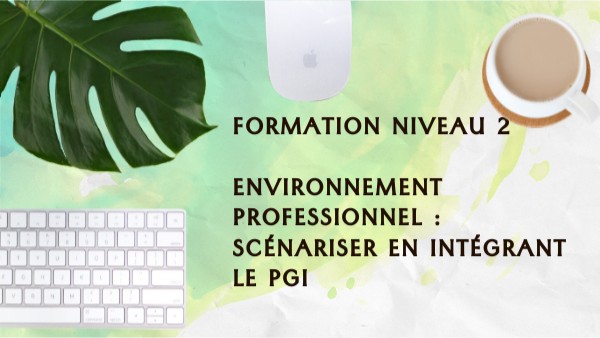 Formation Niveau 2 Environnement professionnel 2025 | Genially