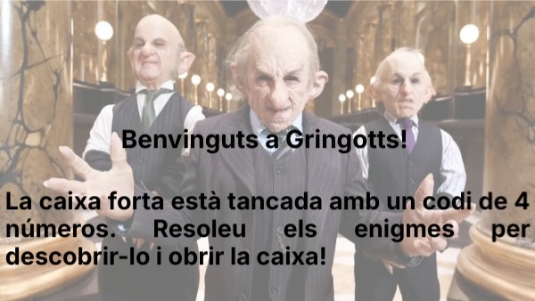 Benvinguts a Gringotts! | Genially
