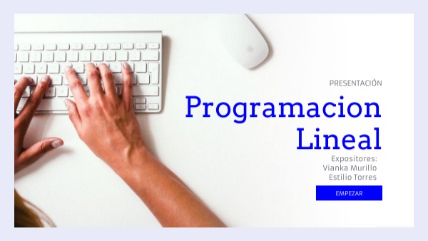 Programacion Lineal | Genially
