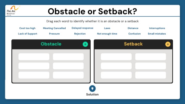 Obstacle or Setback | Genially