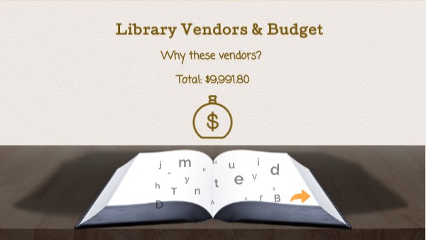 Library Vendors & Budget | Genially