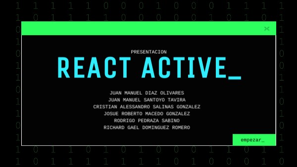 REACT ACTIVE_ | Genially