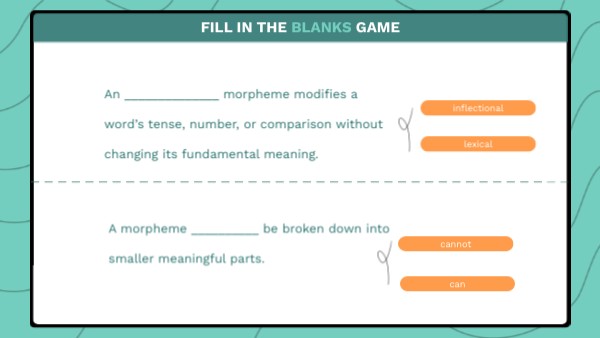 Concept Checking - Fill in the Blanks Game | Genially
