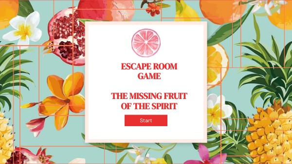 Escape room Game THE MISSING fruit of the spirit | Genially