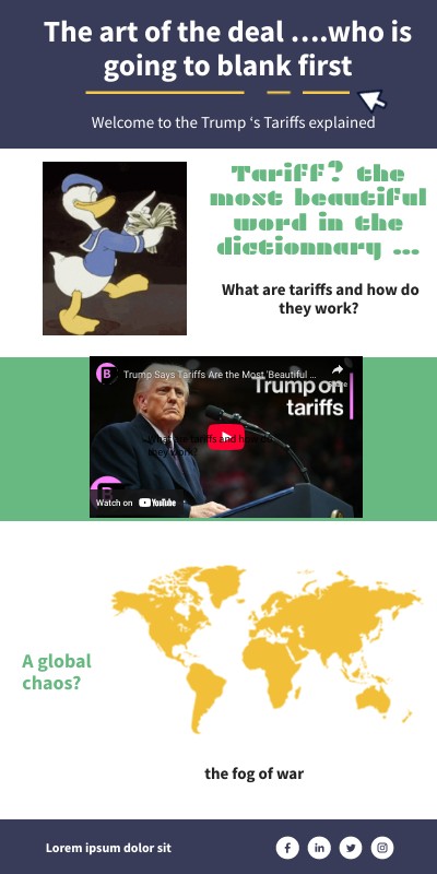 The art of the deal ….who is going to blank first | Genially