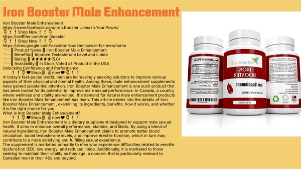 Iron Booster Male Enhancement Peak Performance for Men | Genially