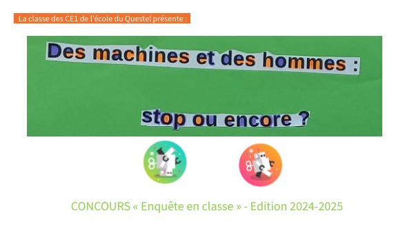 Des machines et des hommes - CE1 Questel 2025 | Genially