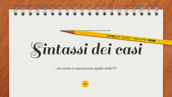 Sintassi dei casi | Genially