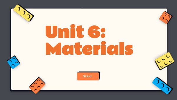 Unit 6: Materials | Genially