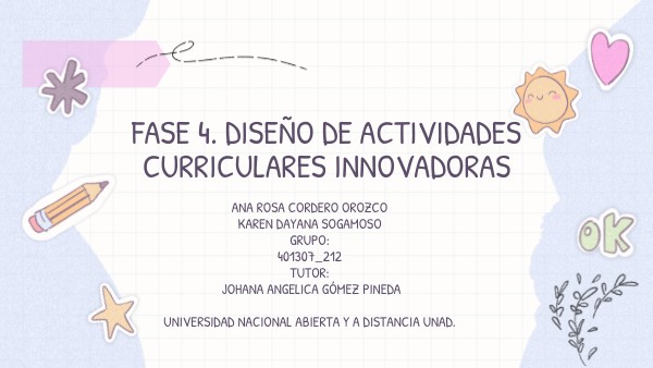 Fase 4. Diseño de actividades curriculares innovadoras | Genially