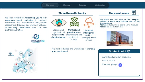 ENGAGE.EU ESR workshop | Genially