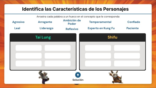 Identifica las Características de los Personajes | Genially