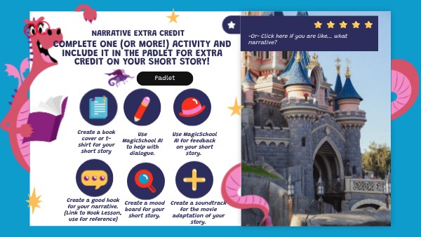 Complete one (or more!) activity and include it in the padlet for extra credit on your short ...