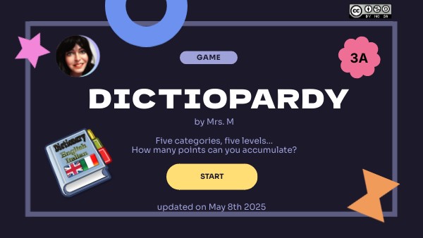 3A DICTIOpardy by Mrs M | Genially