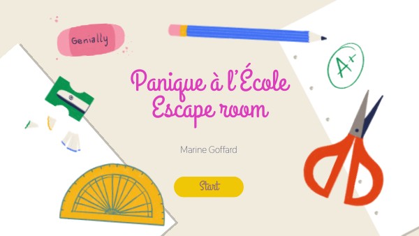 Panique à l’École Escape room | Genially