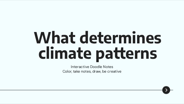 What determines climate patterns | Genially