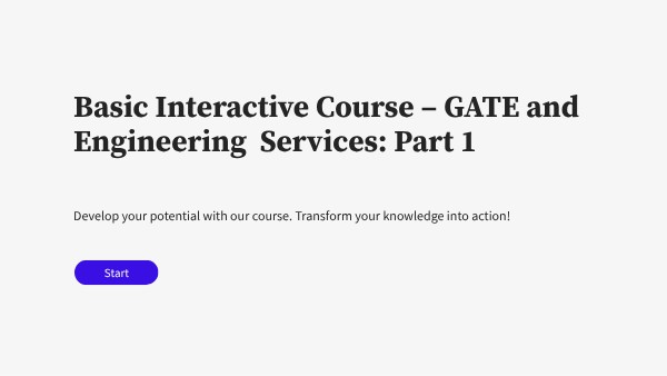 Basic Interactive Course – GATE and Engineering Services: Part 1 | Genially