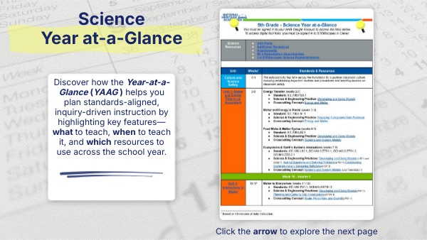 Science Year at-a-Glance Science Year-at-a-Glance with State Features ...