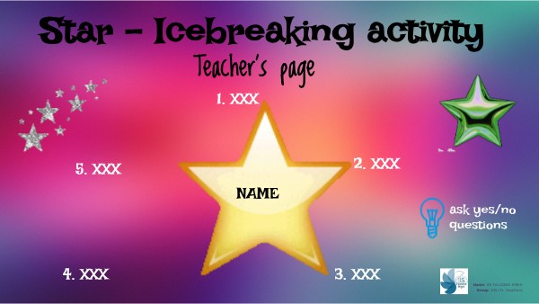 Star_welcome activity_use for Y1 Students | Genially