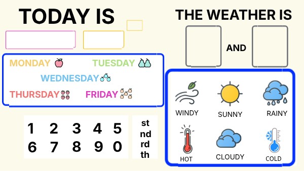 Weather and date chart | Genially