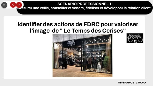 1MCVB-SCENARIO 1-IDENTIFIER DES ACTIONS DE FDRC POUR VALORISER L IMAGE ...