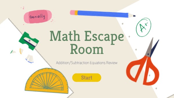 Math Review Escape Room | Genially