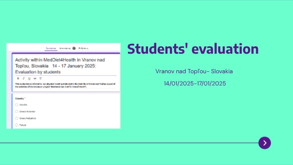 Vranov- Student' evaluation | Genially
