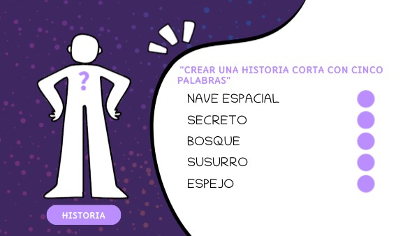 "Crear una Historia Corta con Cinco Palabras" | Genially