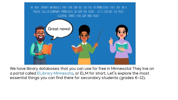 ELM MS and HS Tutorial Fall 2025 | Genially